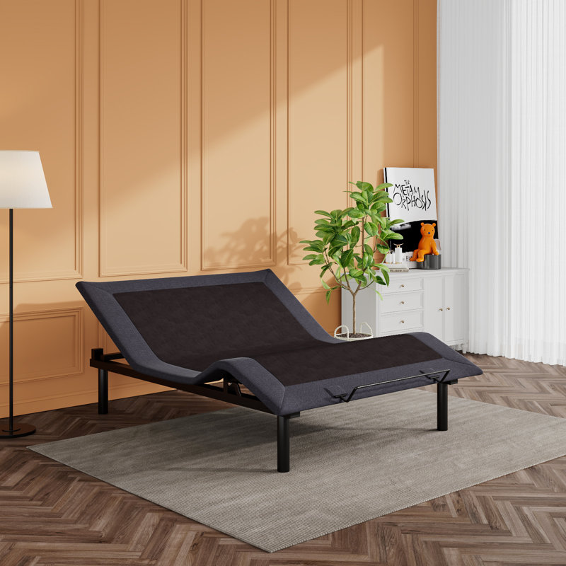Upholstered bed for adjustable base store